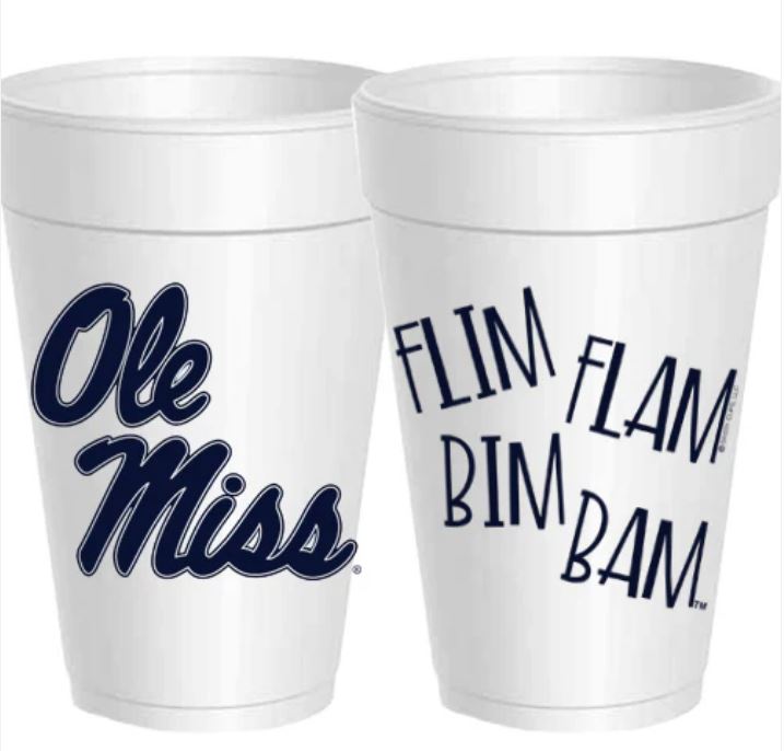 Ole Miss- Flim Flam Bim Bam Foam Cups – Cole and Co.
