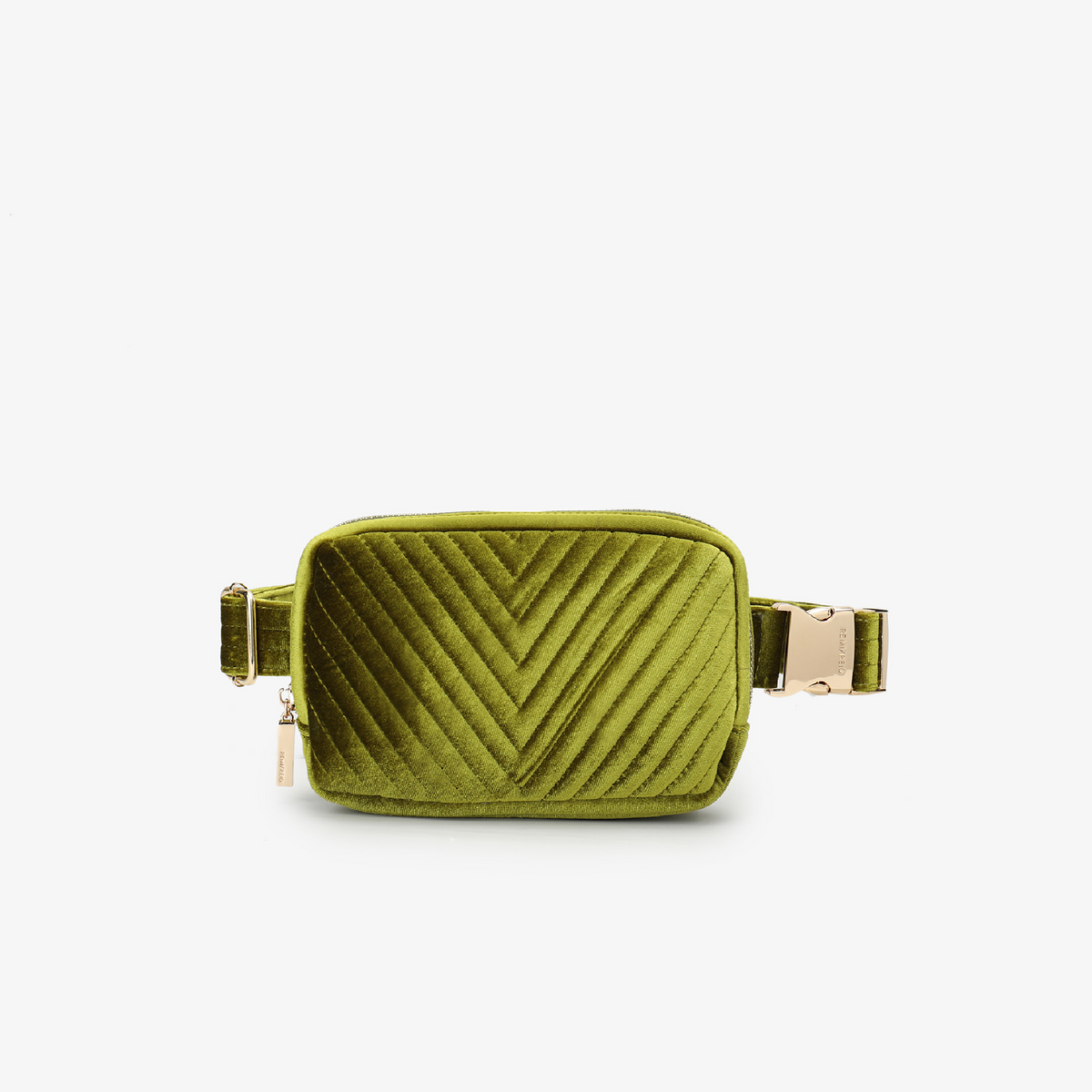 Aerin Dark Chartreuse Velvet Quilted Belt Bag – Cole and Co.