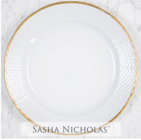 Weave Gold Rim Charger No Monogram – Cole and Co.