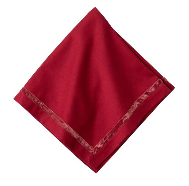 Ruby Velvet Trim Napkin – Cole and Co.