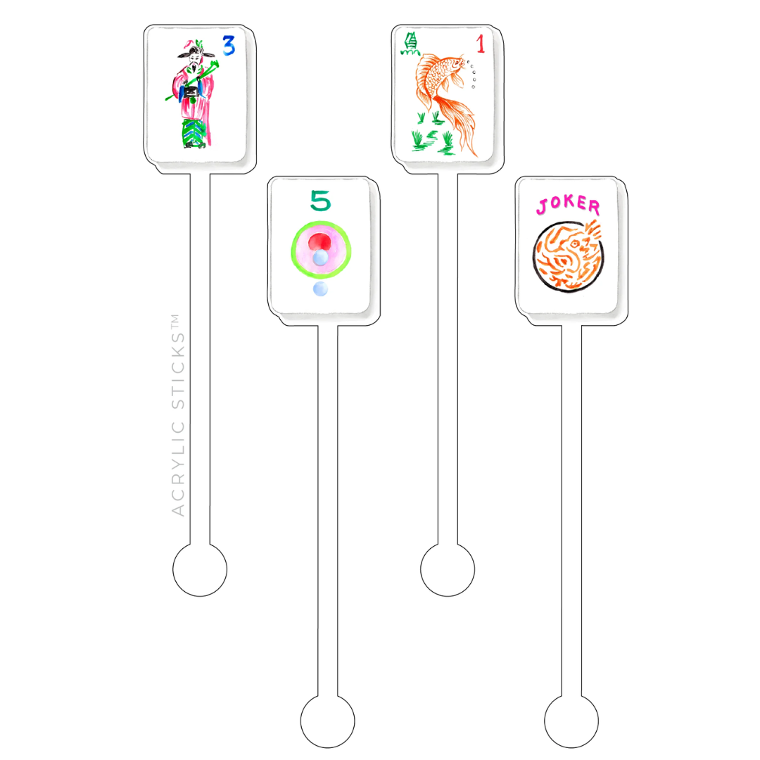 Let's Play Mahjong Acrylic Stir Sticks – Cole and Co.