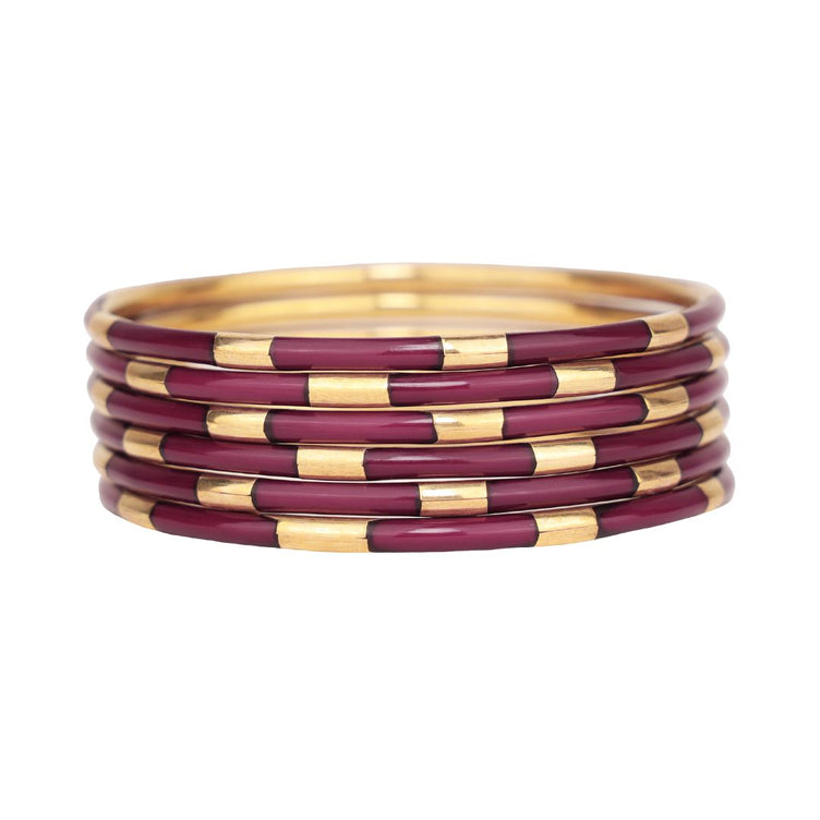 Veda Maroon Bangles – Cole and Co.