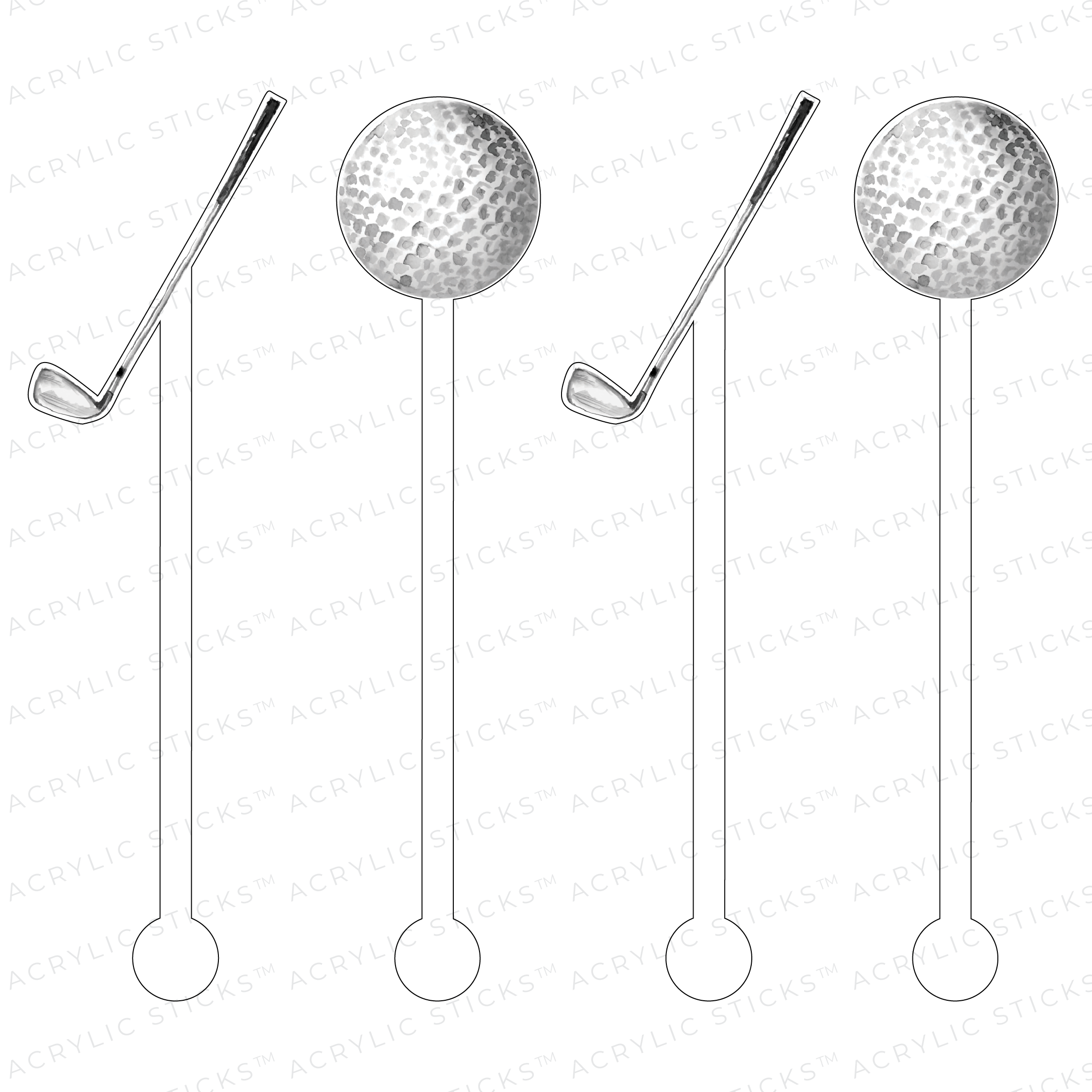 Let's Golf Acrylic Stir Sticks – Cole and Co.