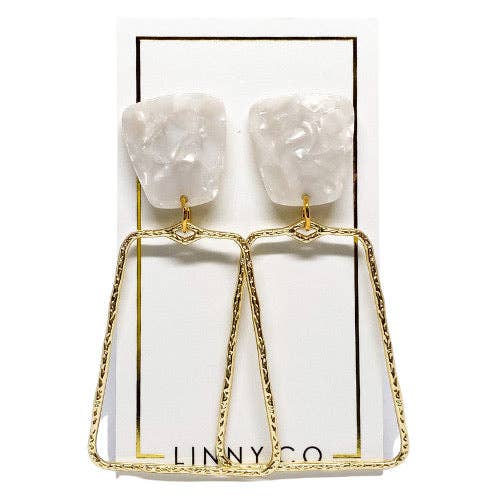 Kaelyn Pearl White Earrings – Cole and Co.