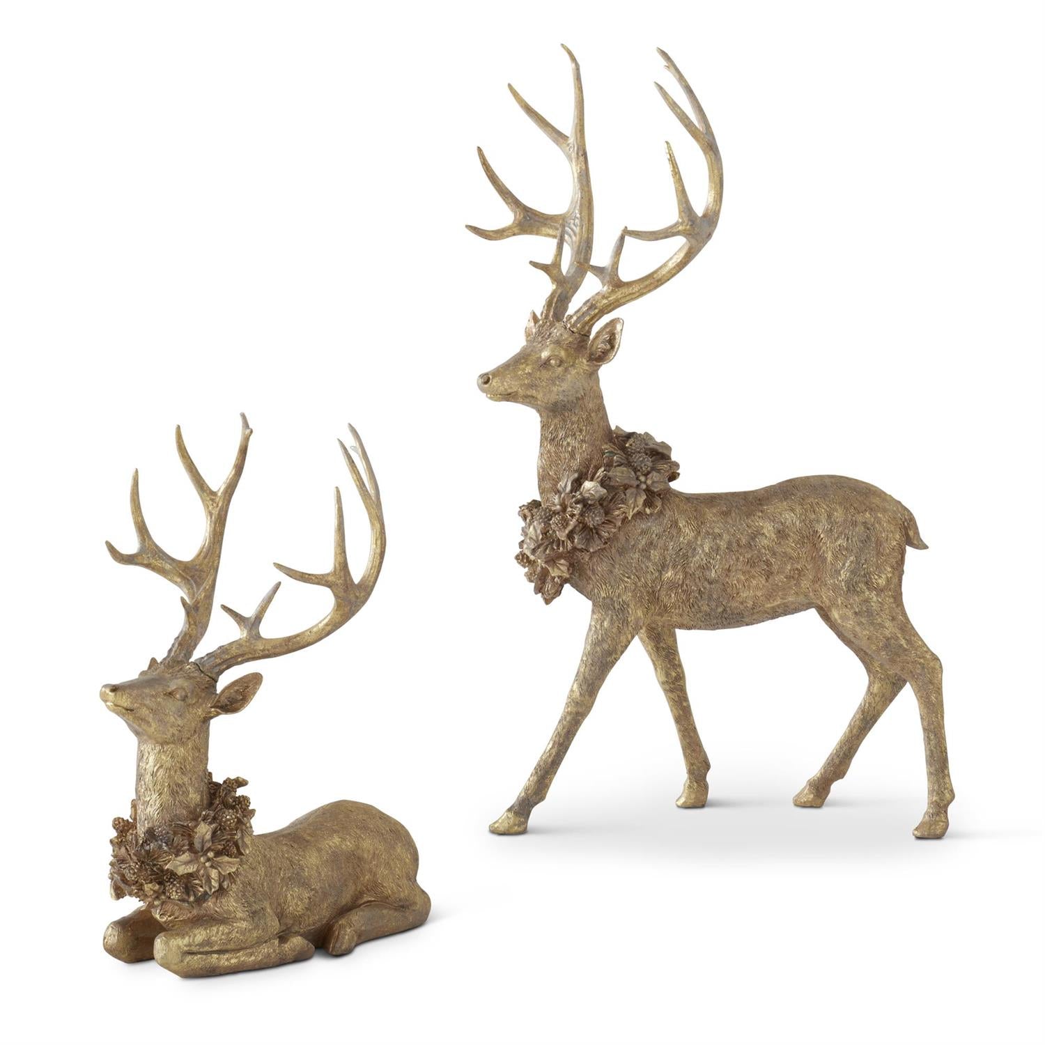 Gold Resin Holiday Deer – Cole and Co.