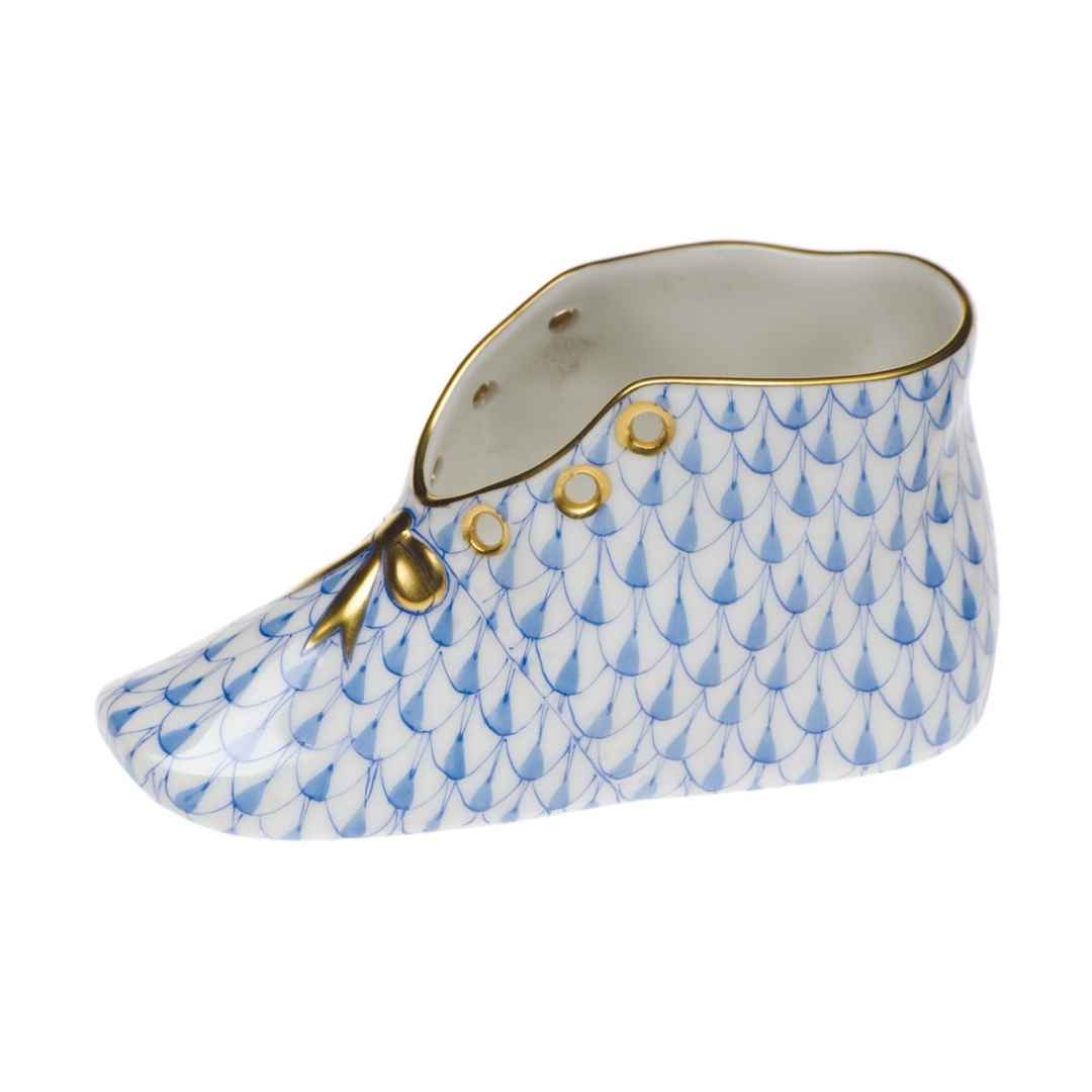 Blue Fishnet Herend Baby Shoe – Cole and Co.