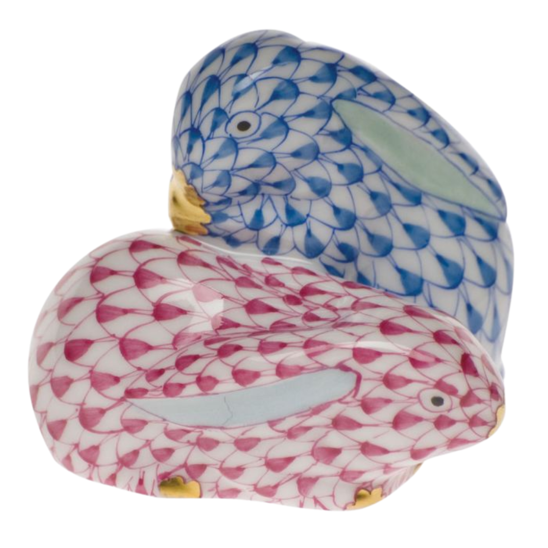 Blue & Pink Pair Of Rabbits – Cole and Co.