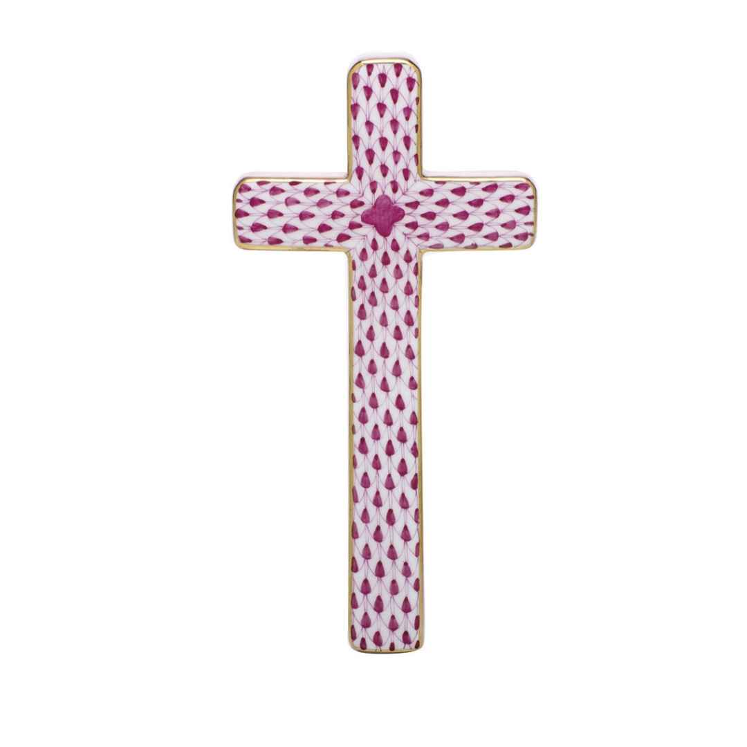Raspberry Fishnet Herend Cross – Cole and Co.